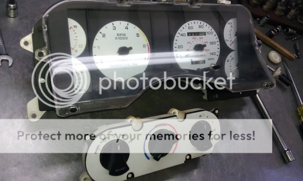 For Sale - 90-93 White face Instrument Cluster with Matching HVAC ...